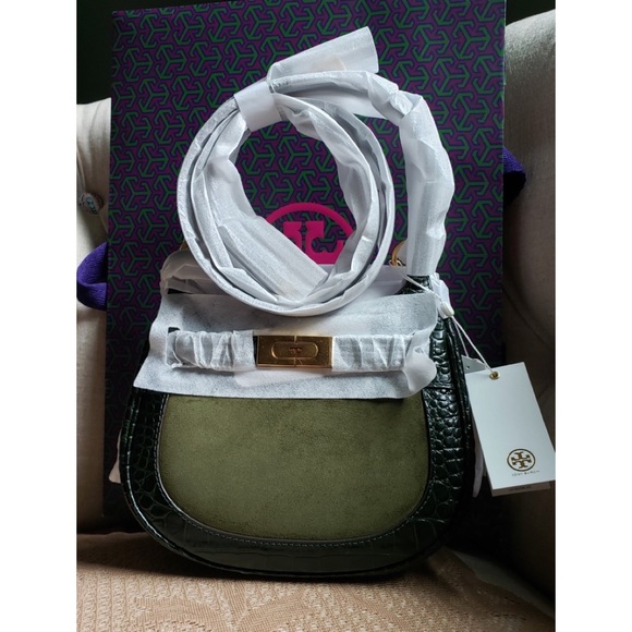 Tory Burch | Bags | Nwt Tory Burch Lee Radziwill Crocodile Embossed ...